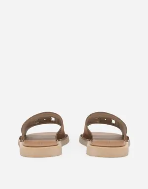 Dolce & Gabbana Suede Sliders - Brown