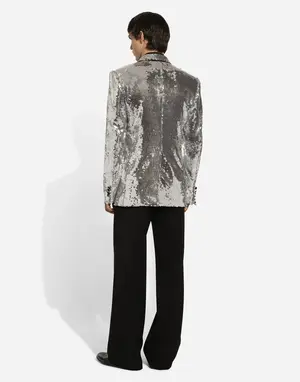 Dolce & Gabbana Sicilia Sequined Single-breasted Tuxedo Jacket - Plateado