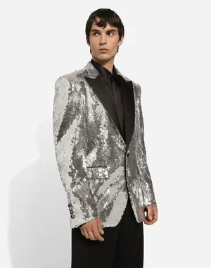 Dolce & Gabbana Sicilia Sequined Single-breasted Tuxedo Jacket - Plateado