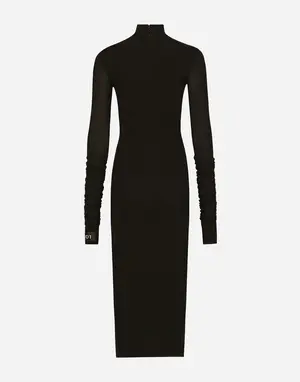 Dolce & Gabbana Jersey Calf-length Dress With Lace Insert