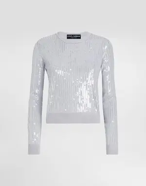 Dolce & Gabbana Sequin-embellished Crew-neck Sweater