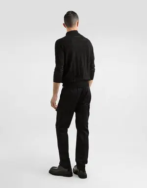 Dolce & Gabbana Silk Polo-shirt With Jacquard Logo