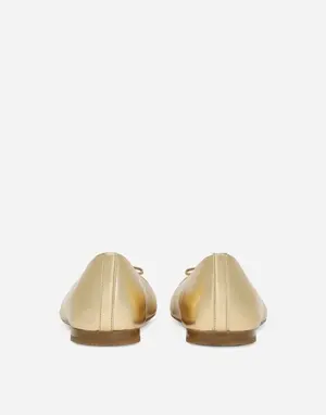 Dolce & Gabbana Foiled Nappa Leather Ballet Flats
