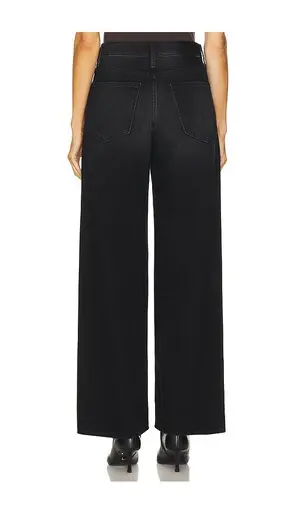 MOTHER The Spinner Zip Sneak Jeans - Black Magic