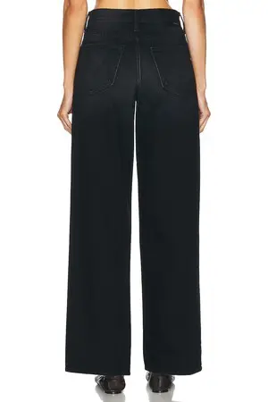 MOTHER The Spinner Zip Sneak Jeans - Black Magic