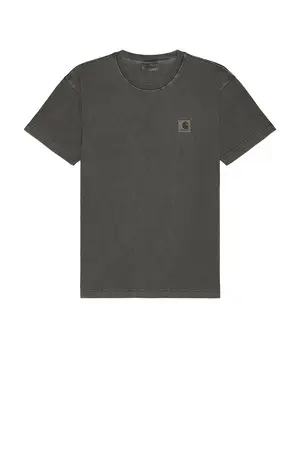 Carhartt Work In Progress Carhartt WIP Short Sleeve Vista T-Shirt In Charcoal Graphite Garment Dyed