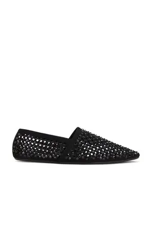 Saint Laurent Jacques Suede & Swarovski Loafers