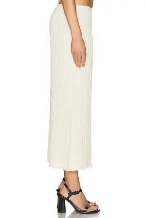 Bottega Veneta Rib Knit Midi Skirt - String