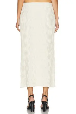Bottega Veneta Rib Knit Midi Skirt - String