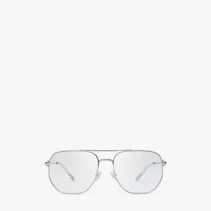 Tory Burch Miller Metal Pilot Eyeglasses - Silver 1