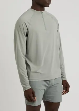 CONDITION Core Quarter-zip Stretch-jersey Top