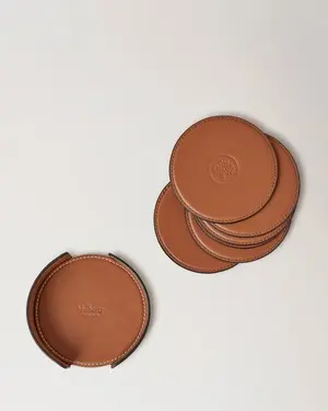 Mulberry Leather Coaster Set
