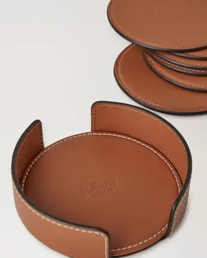 Mulberry Leather Coaster Set