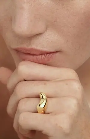 PDPAOLA Aqua Signet Ring