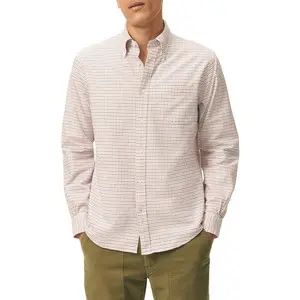 Brooks Brothers Friday Tattersall Check Cotton Oxford Cloth Button-down Shirt - White Multi
