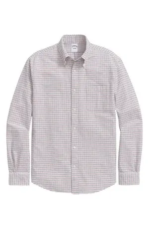 Brooks Brothers Friday Tattersall Check Cotton Oxford Cloth Button-down Shirt - White Multi