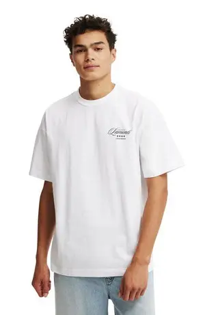 COTTON ON Box Fit Text T-shirt White Lamenti