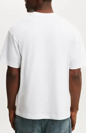 COTTON ON Box Fit Text T-shirt - White Open Sounds