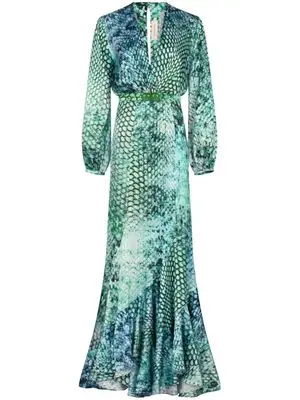 Silvia Tcherassi Remi Snake Print Gown