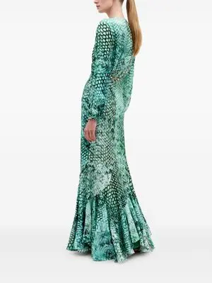 Silvia Tcherassi Remi Snake Print Gown