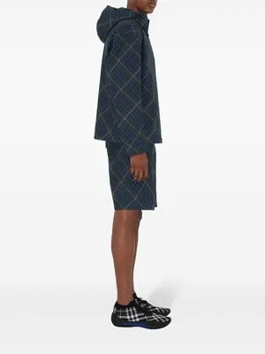Burberry Check-pattern Jacket - Blue