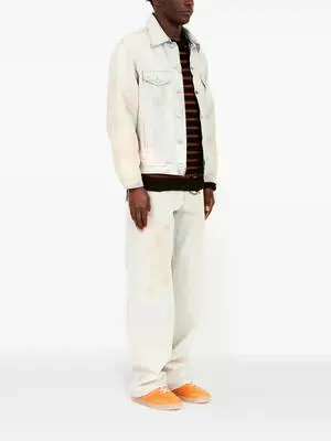 MAISON MARGIELA Distressed-finish Denim Jacket - Neutrals