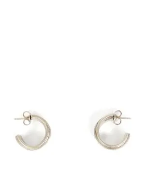 MAISON MARGIELA Finished Brass Numeric Signature Hoop Earrings
