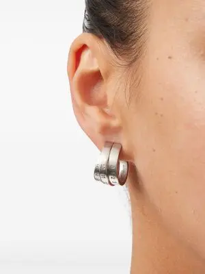 MAISON MARGIELA Finished Brass Numeric Signature Hoop Earrings