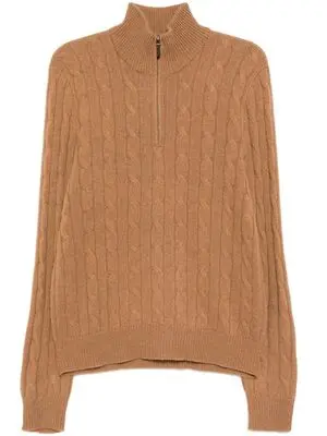 Polo Ralph Lauren Cable-knit Quarter-zip Sweater