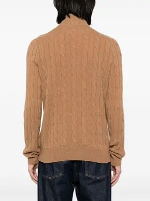 Polo Ralph Lauren Cable-knit Quarter-zip Sweater