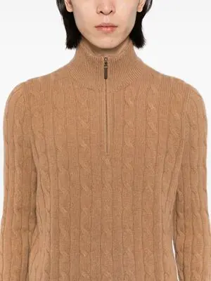 Polo Ralph Lauren Cable-knit Quarter-zip Sweater