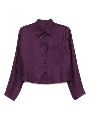 Kiki De Montparnasse Handcuff Jacquard Cropped Pj Top - Purple