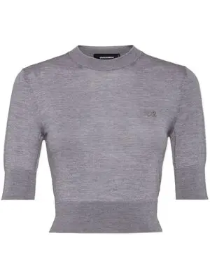 Dsquared2 Cropped Knitted Top