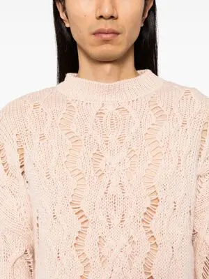 Our Legacy Cable Sonar Round-neck Jumper - Pink