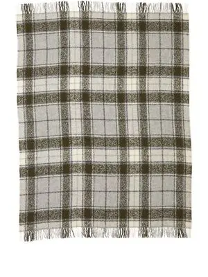THE CONRAN SHOP Tartan Bouclé Tthrow - Green