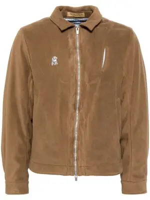UNDERCOVERISM Embroidered Logo Fleece Jacket - Brown