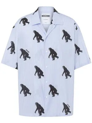 Moschino Graphic-print Shirt Blue