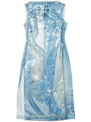 Acne Studios Printed Sequin Midi Dress