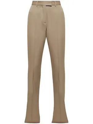 Attico Virgin-wool Trousers - Neutrals