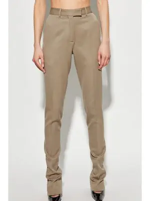 Attico Virgin-wool Trousers - Neutrals