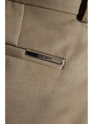Attico Virgin-wool Trousers - Neutrals