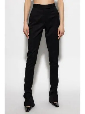 Attico Virgin-wool Flared Trousers - Black