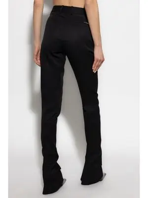 Attico Virgin-wool Flared Trousers - Black
