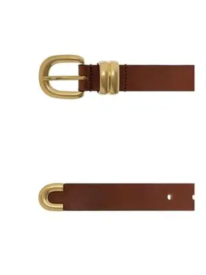 BY MALENE BIRGER Zoilo Leather Belt - Brown