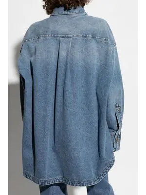 Attico Embroidered Shirt - Blue
