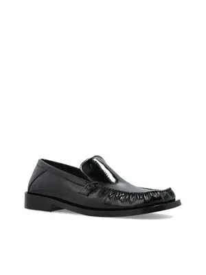 Attico Leather Loafers - Black