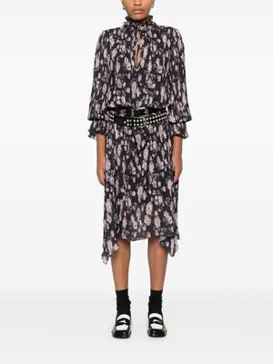 GANNI Flora-printed Georgette Dress
