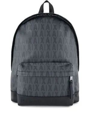 Armani Exchange Patterned Jacquard Backpack - Grey