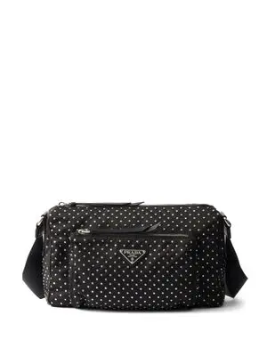 Prada Studded Re-nylon Shoulder Bag