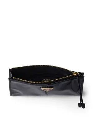 Prada Leather Pouch Bag - Black